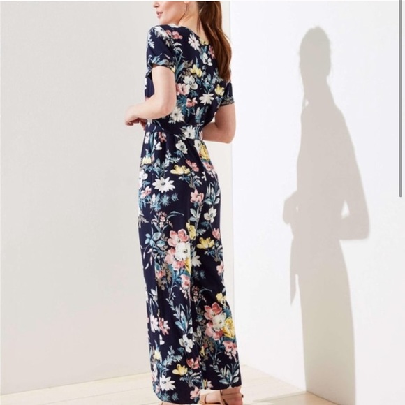 LOFT | Pants & Jumpsuits | Loft Floral Jumpsuit | Poshmark